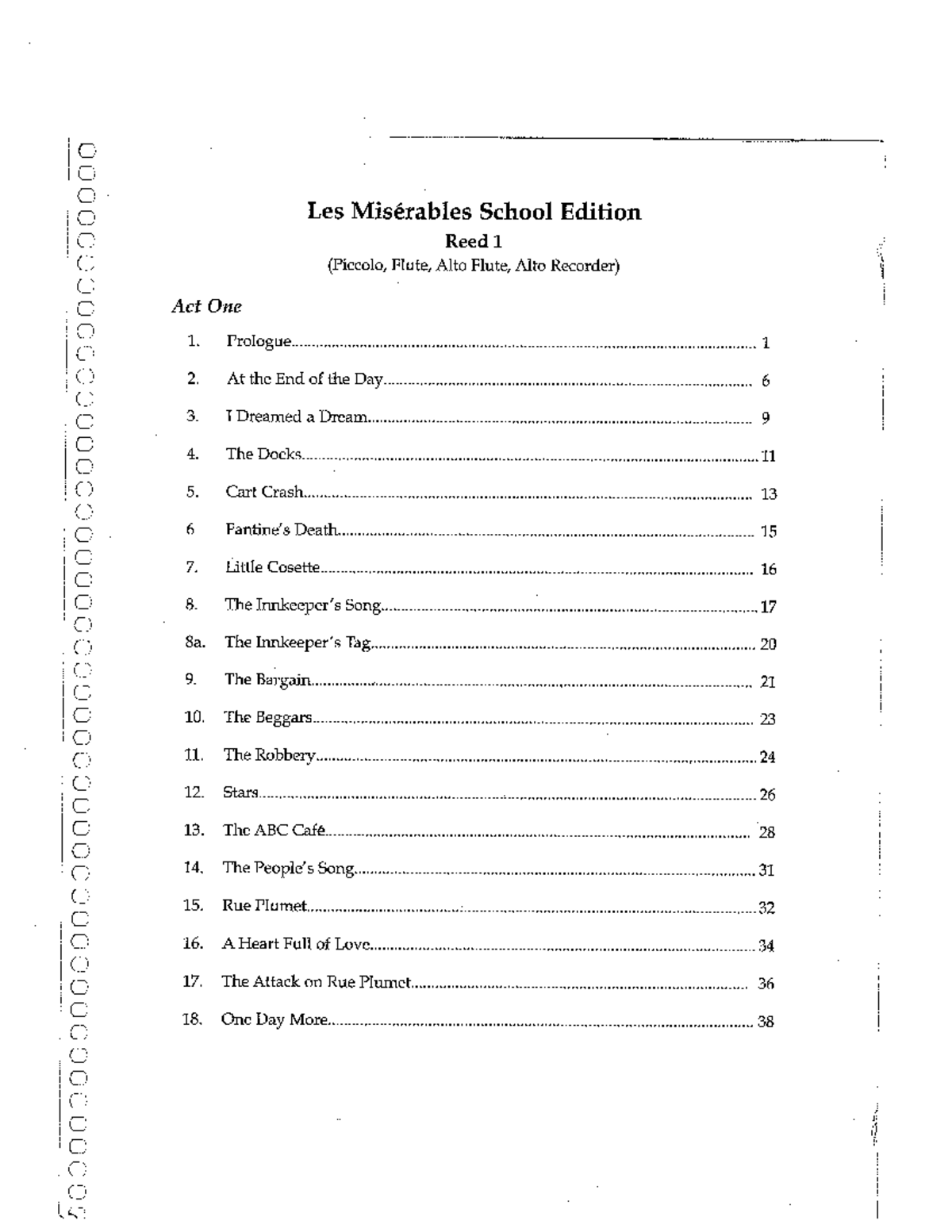Les Misérables - School Edition: Flute & Alto Recorder Variants - Studocu