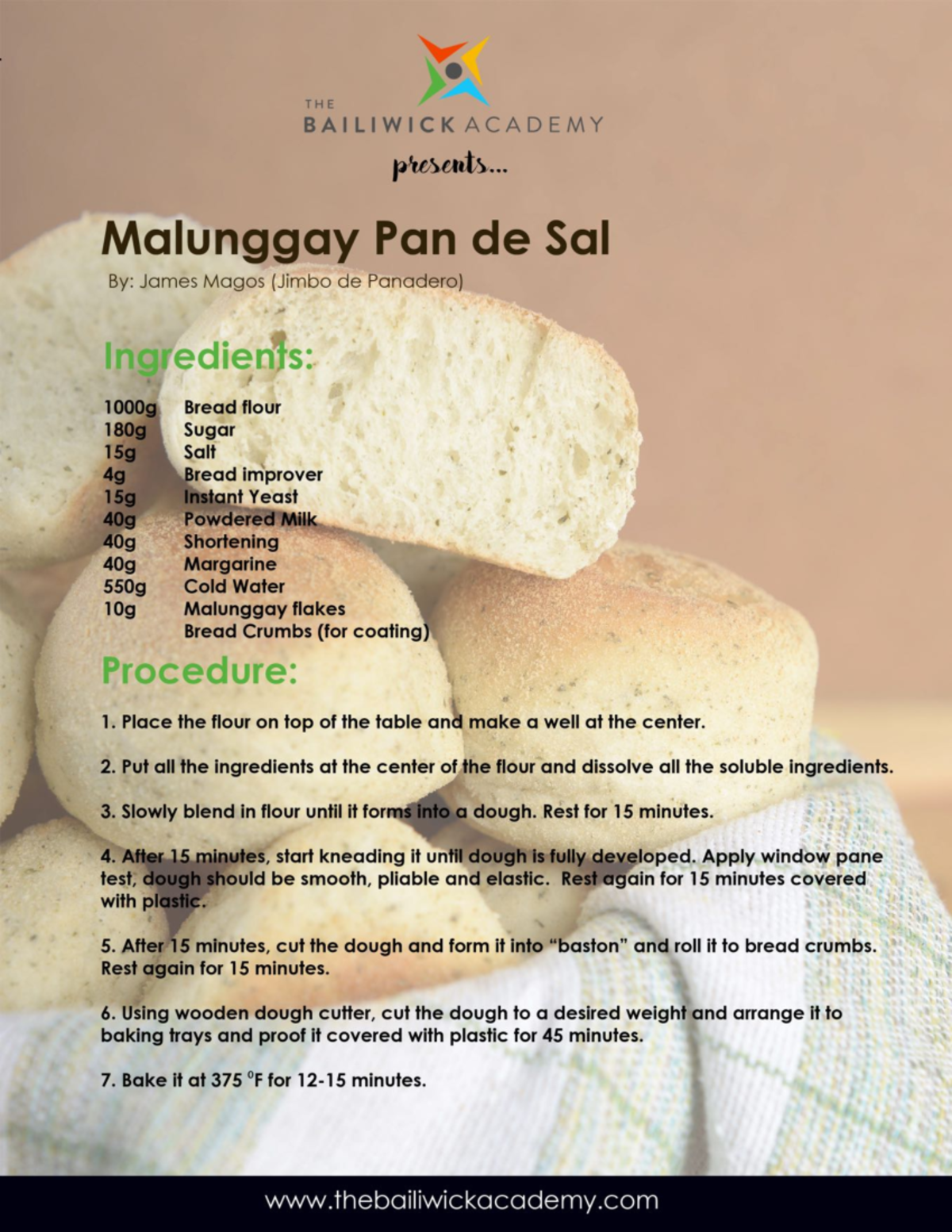 Malunggay Pandesal - food - THE BAILIWICK ACADEMY presents. Malunggay ...