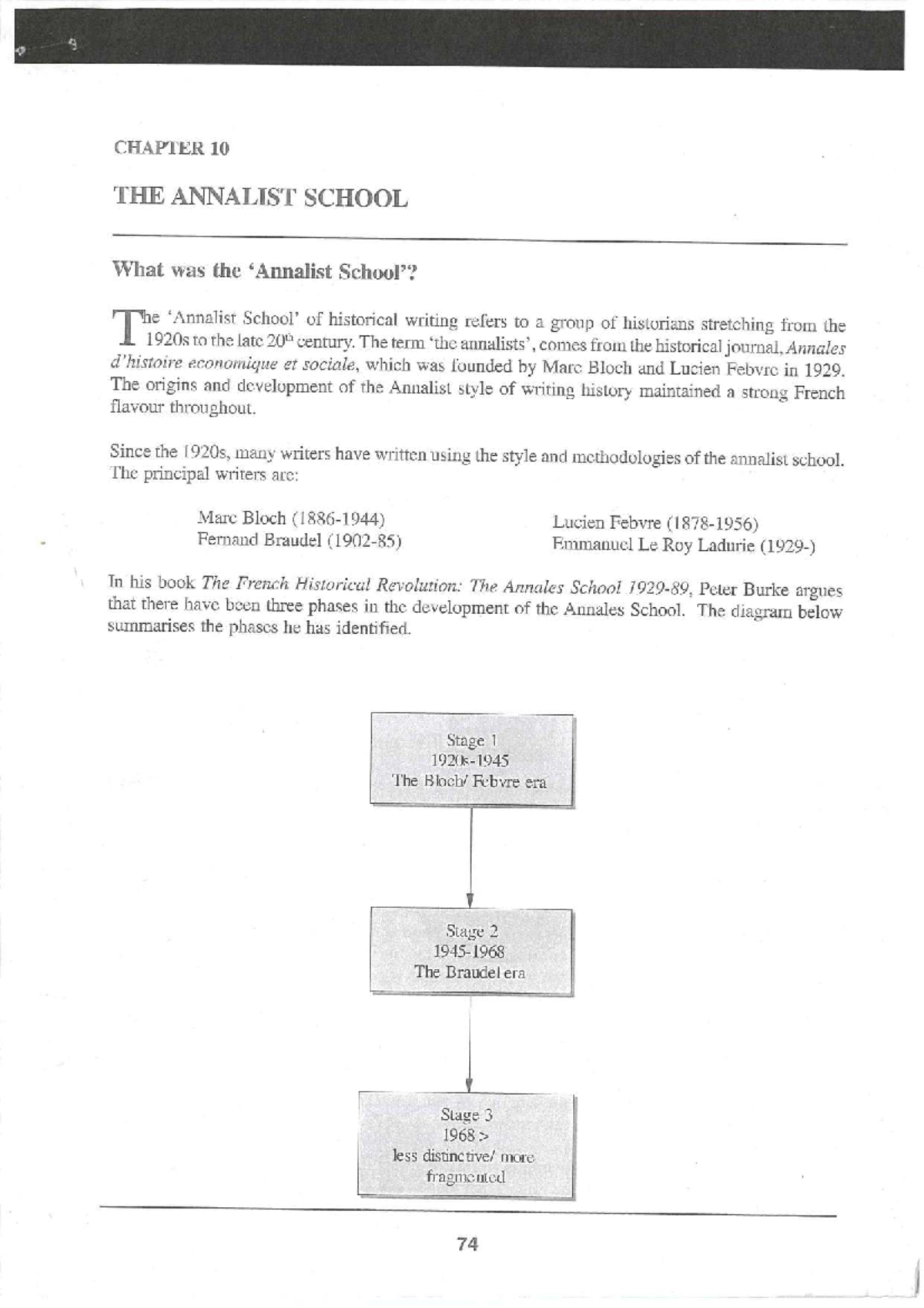 CHAPTER 10: THE ANNALIST SCHOOL IN HISTORICAL WRITING - Studocu