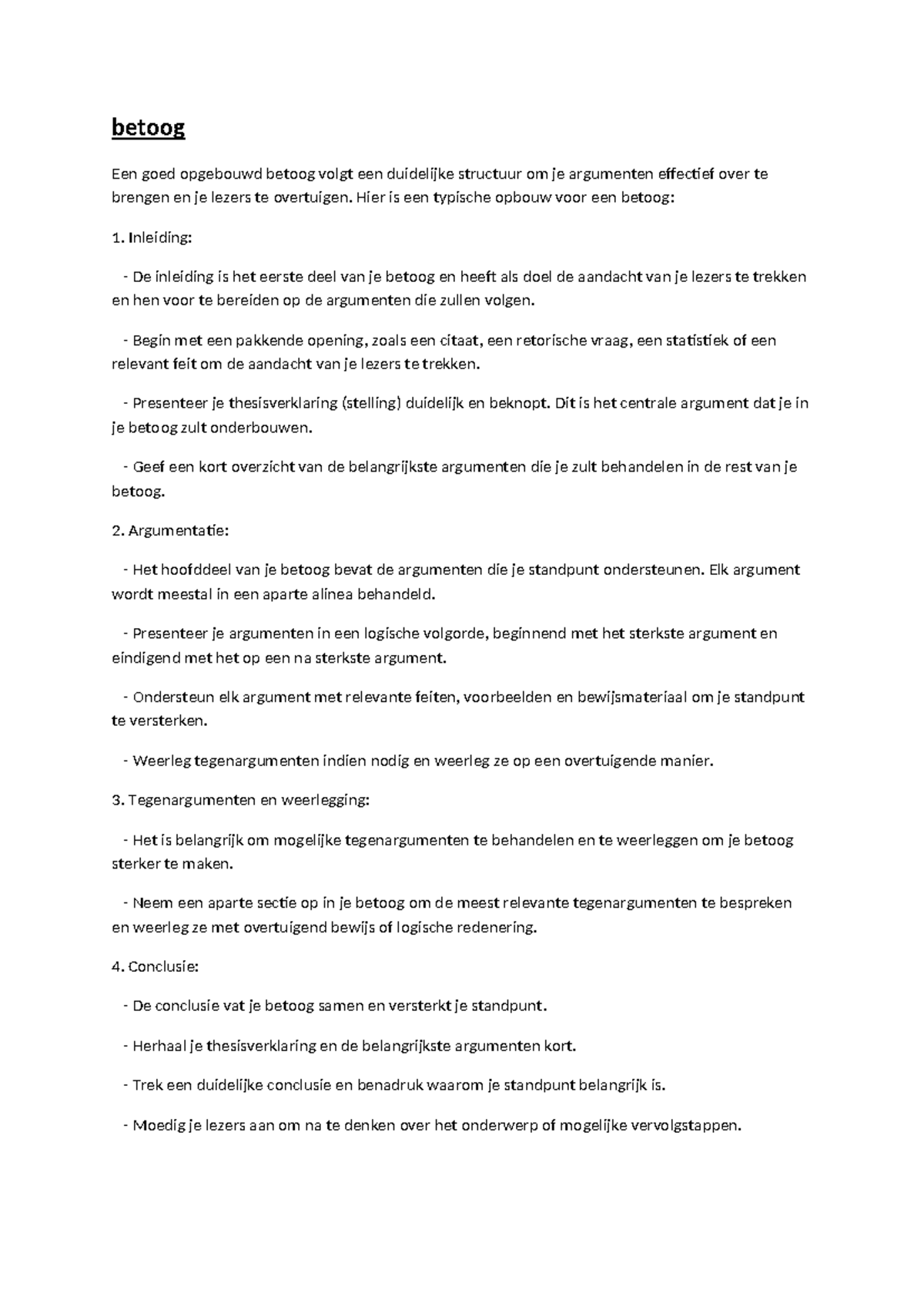 Betoogstructuur en Argumentatie: Essenties van een Sterk Betoog ...