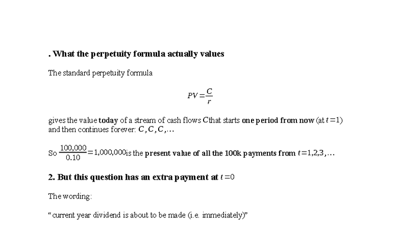 What the perpetuity formula actually values - What the perpetuity ...