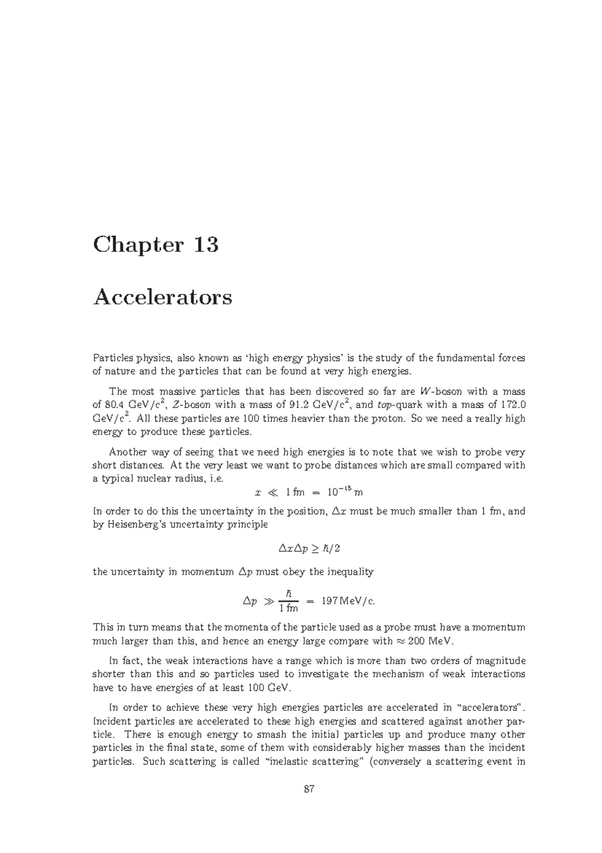 Chapter 13: Particle Accelerators in High-Energy Physics - Studocu