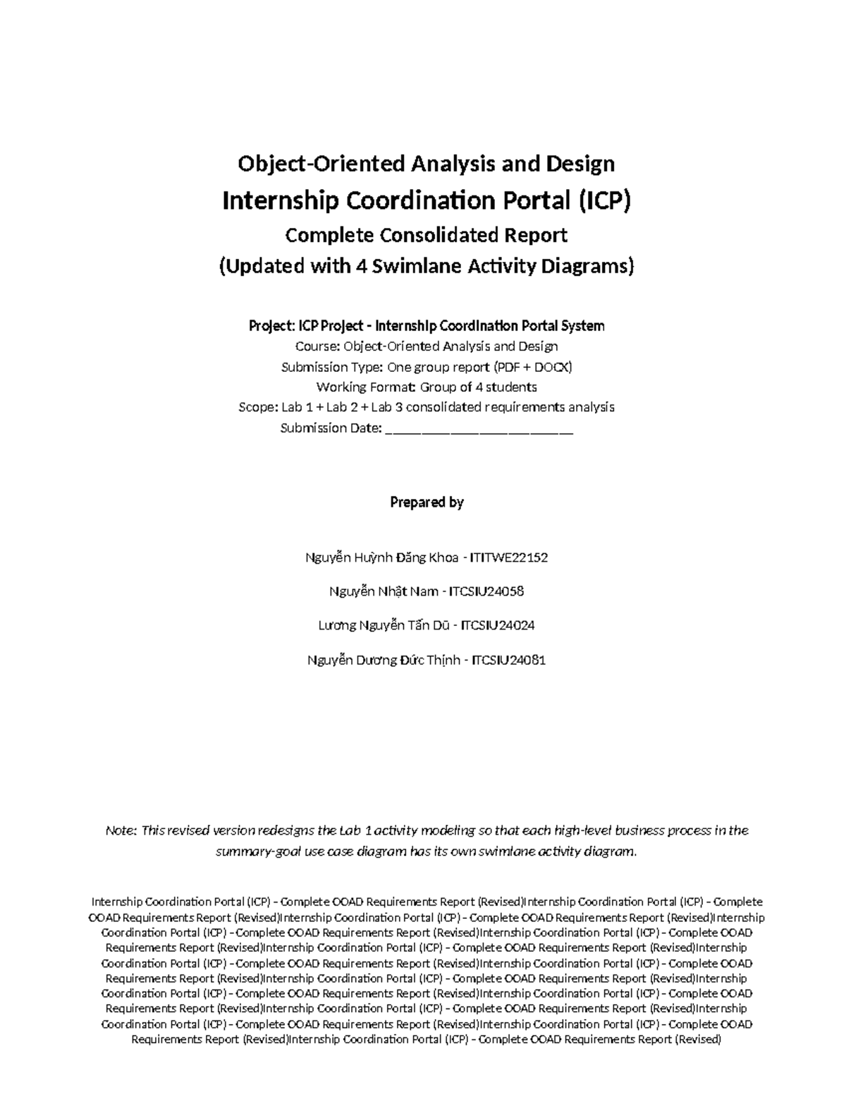 Internship Coordination Portal (ICP) Lab 1-3 Consolidated Report - Studocu