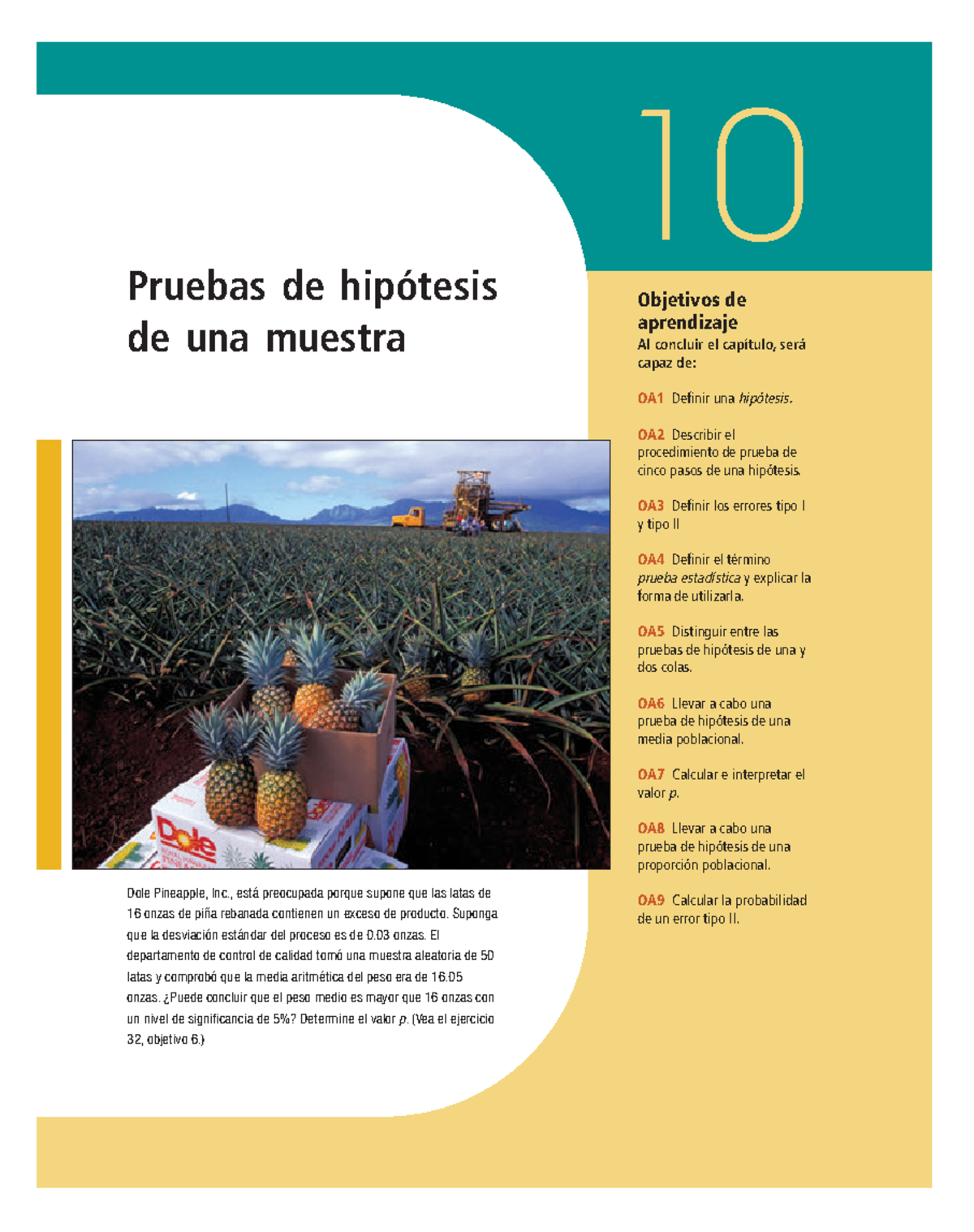 Capitulo 10 Unidad 4 Prueba DE Hipotesis - Goals When you have ...