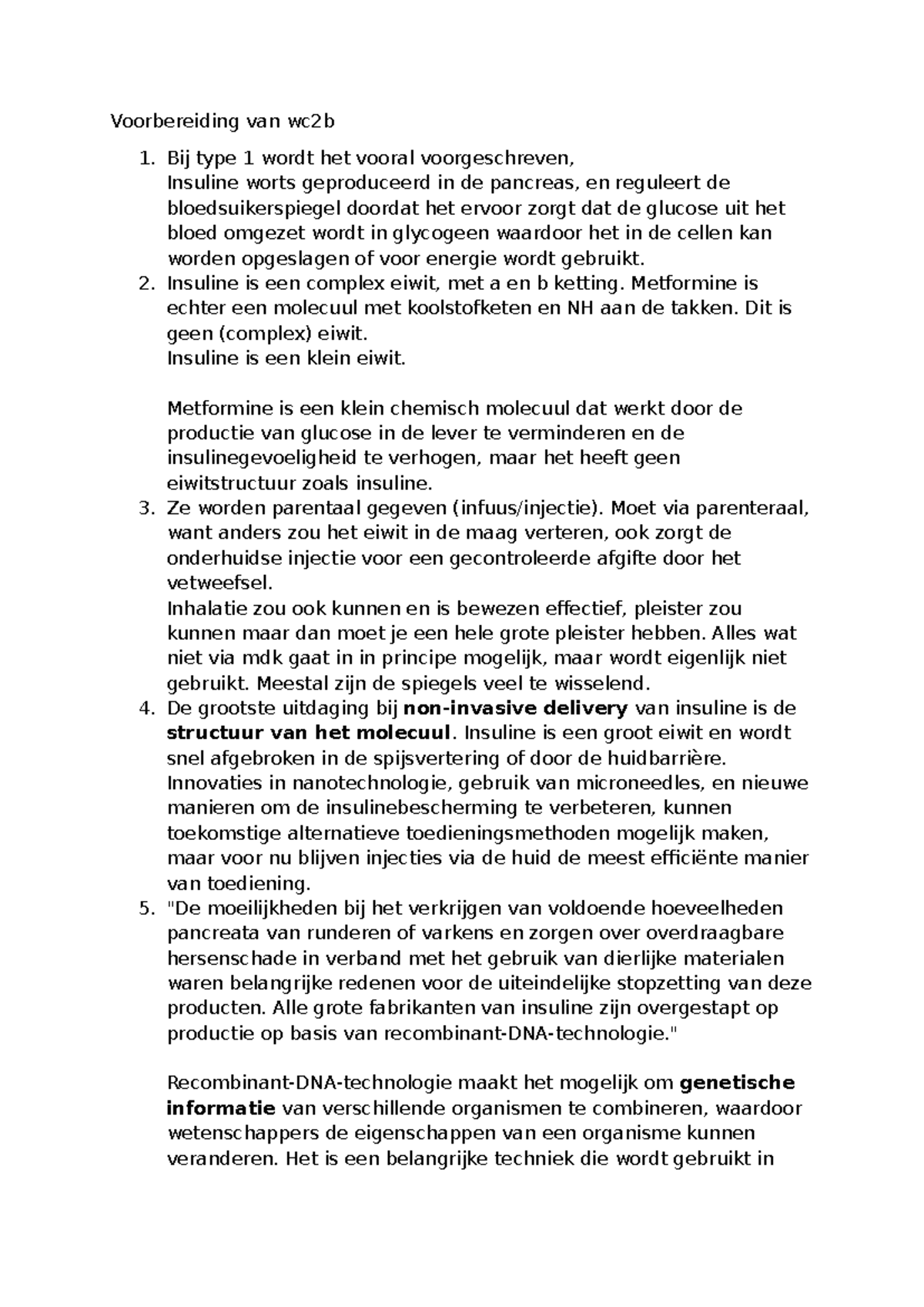 Voorbereiding van WC2B: Inzichten in Insulinetherapie en ...