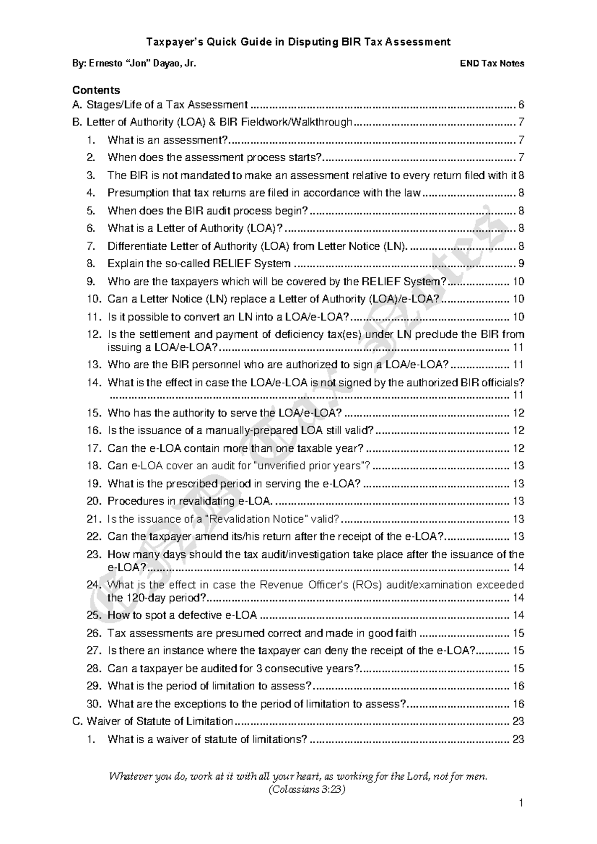 Taxpayer Quick Guide -BIR - Warning: TT: undefined function: 32 By ...