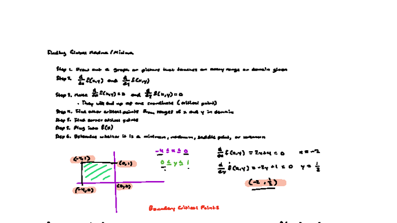 Finding Global Maxima and Minima: Practice Problems Note 3 - Studocu