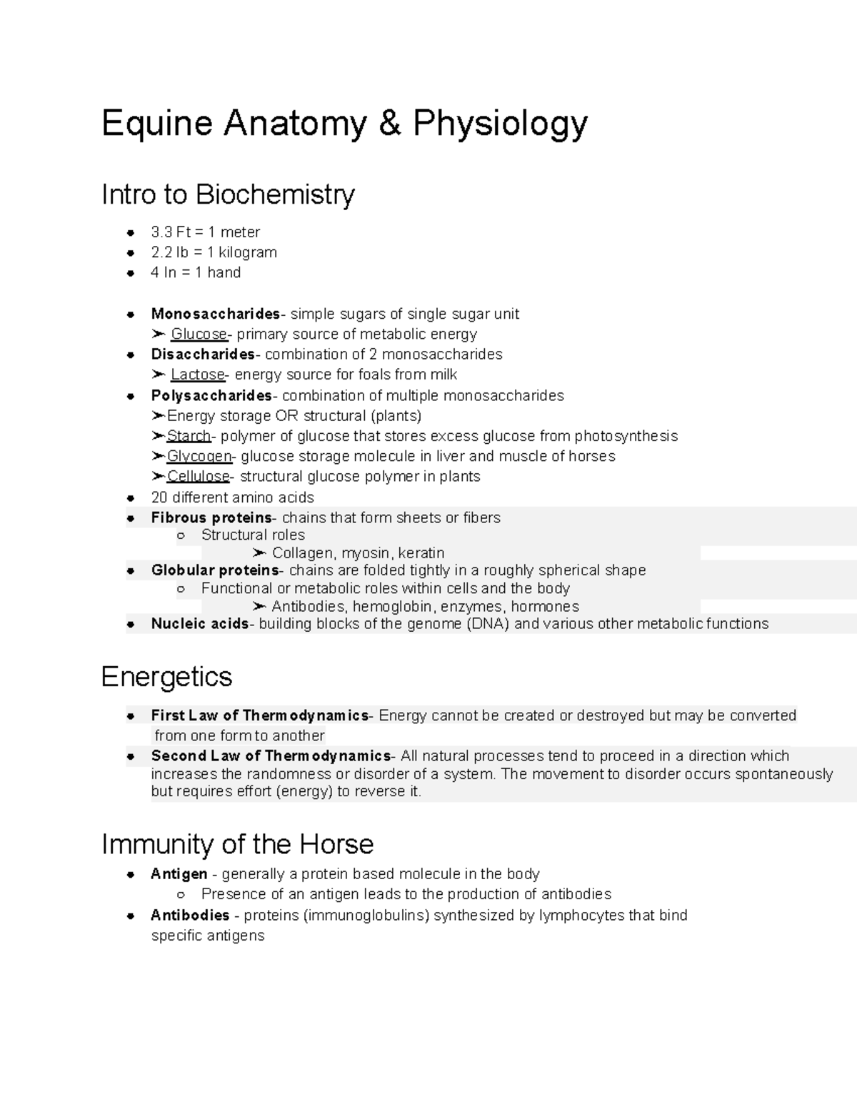 Equine Anatomy & Physiology Midterm Study Guide (EQUINE A&P) - Studocu