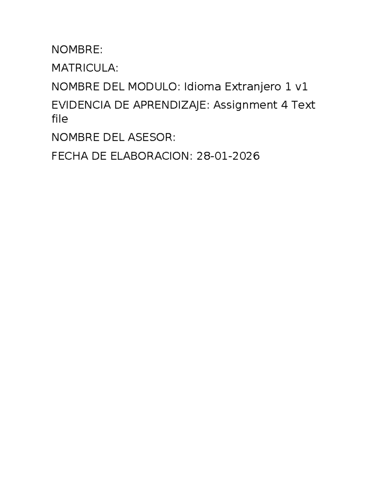 Assignment 4: Sentences with Apostrophe S, Verbs & Prepositions - Studocu