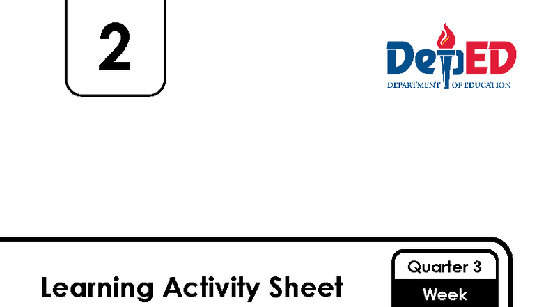 LAS Math 2 Q3 Week 1: Learning Activity Sheet for Teachers - Studocu