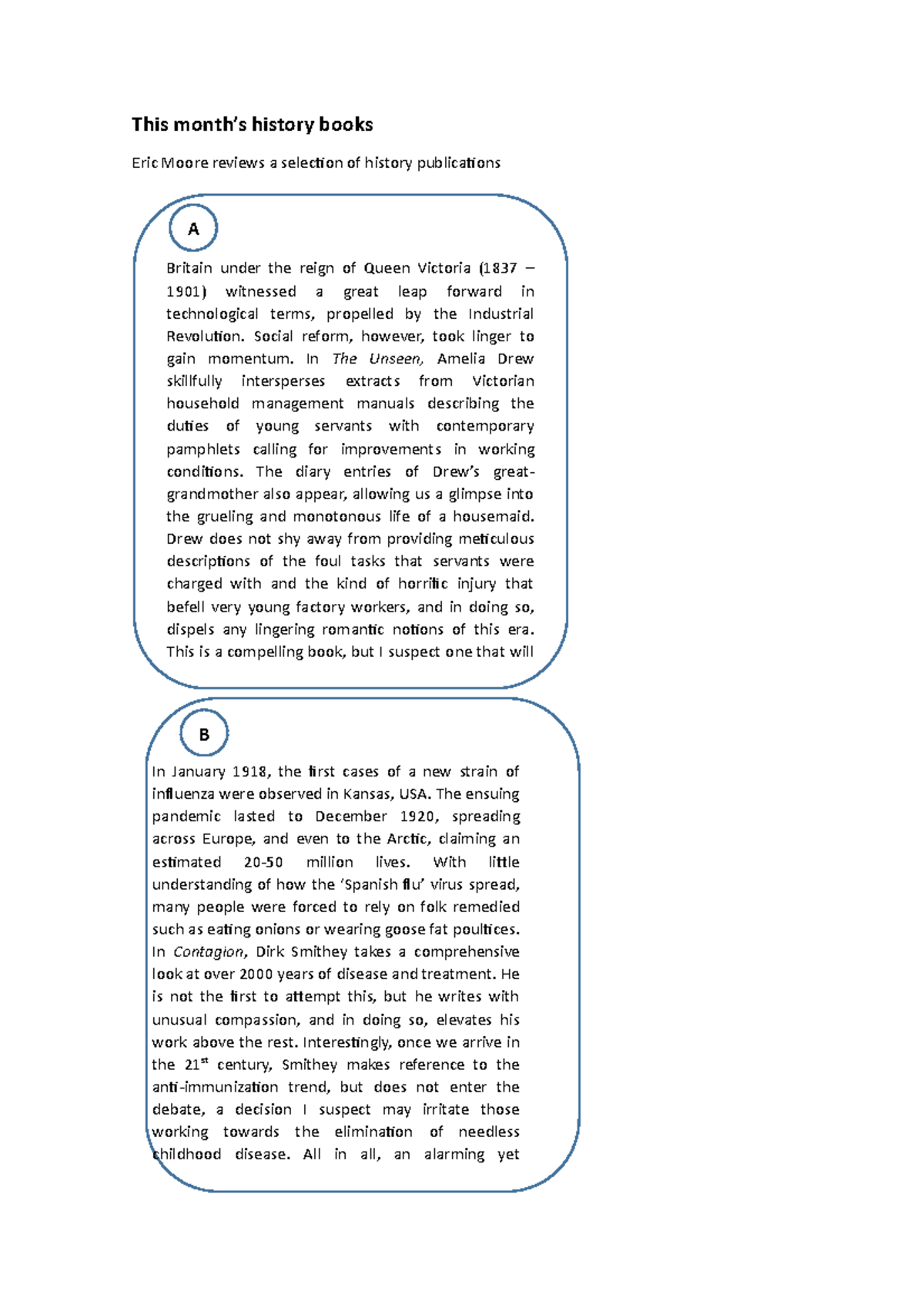 Advanced Unit 2: Reviews of Historical Literature and Analysis - Studocu