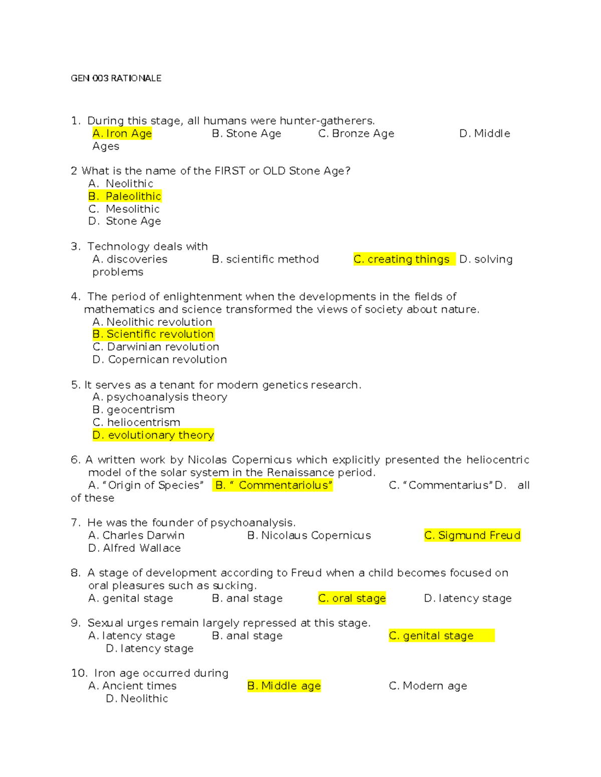 EDU 259 - GEN 003 - REVIEWER - GEN 003 RATIONALE 1. During this stage ...