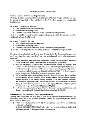 Tutorial questions land law - UNIVERSITY OF HONG KONG DEPARTMENT OF LAW LAND LAW II 2021 ...