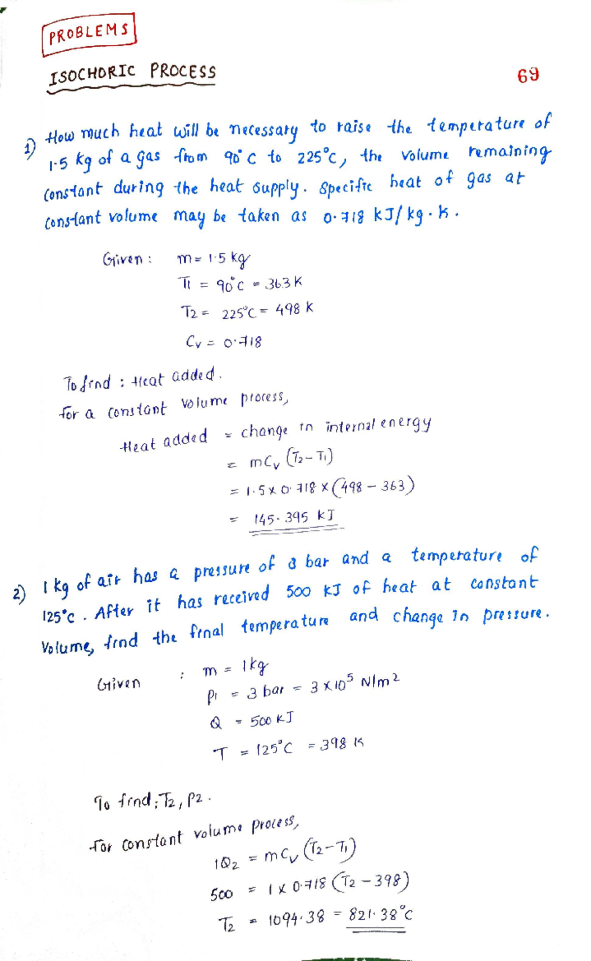 Isochoric Process: Problem-Solving Strategies and Examples - Studocu