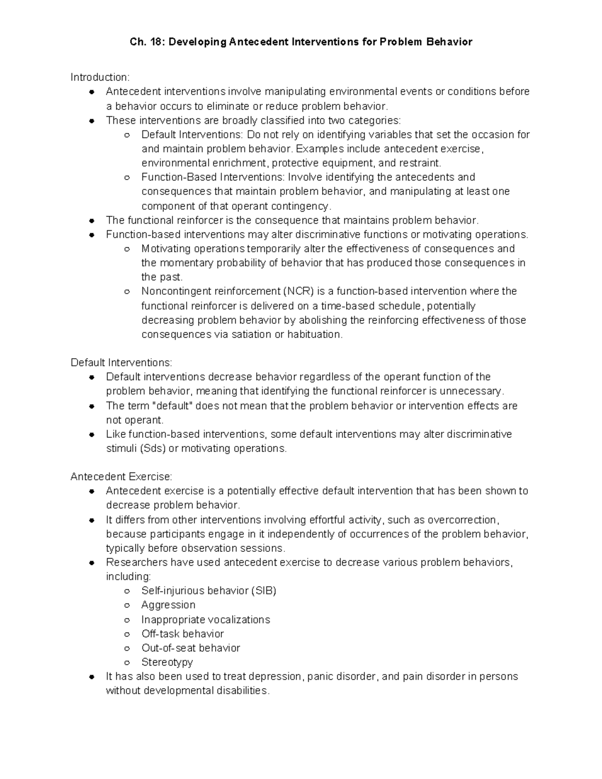 Ch. 18: High-P Request Sequence & Antecedent Interventions for Behavior ...