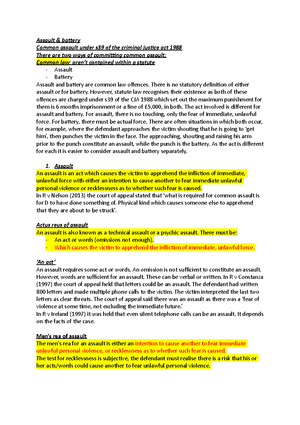 Section 20 OAPA 1861 - Statutory offences – any act of parliament (law ...
