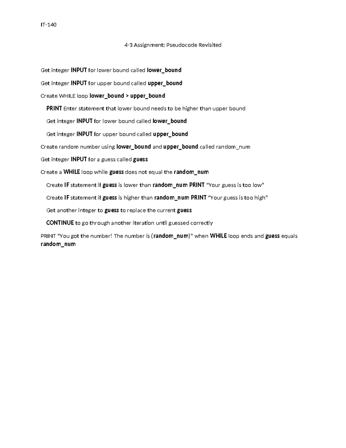 Pseudocode Revisited - Studocu