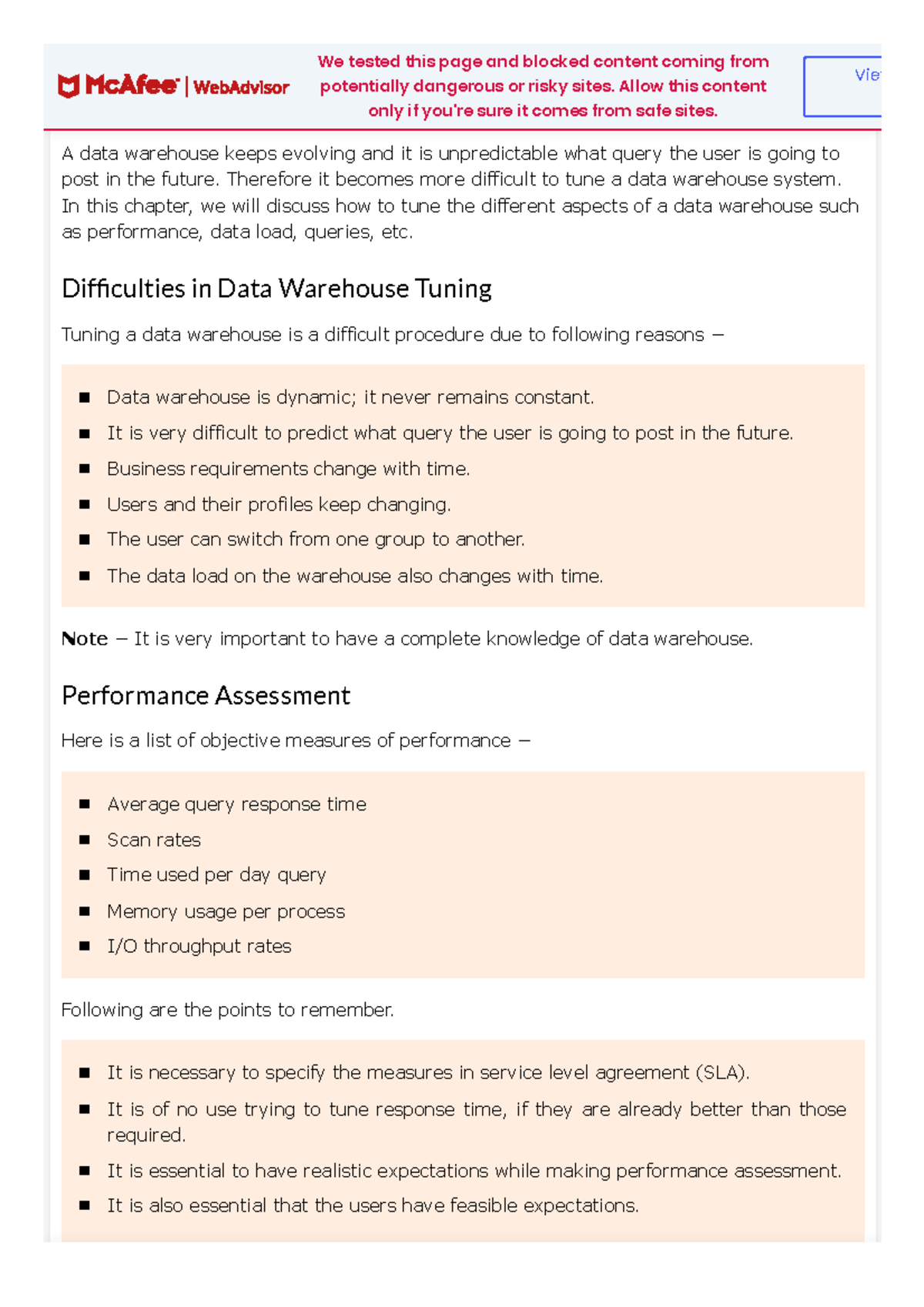 Data Warehousing Tuning Techniques: Performance and Load Optimization ...