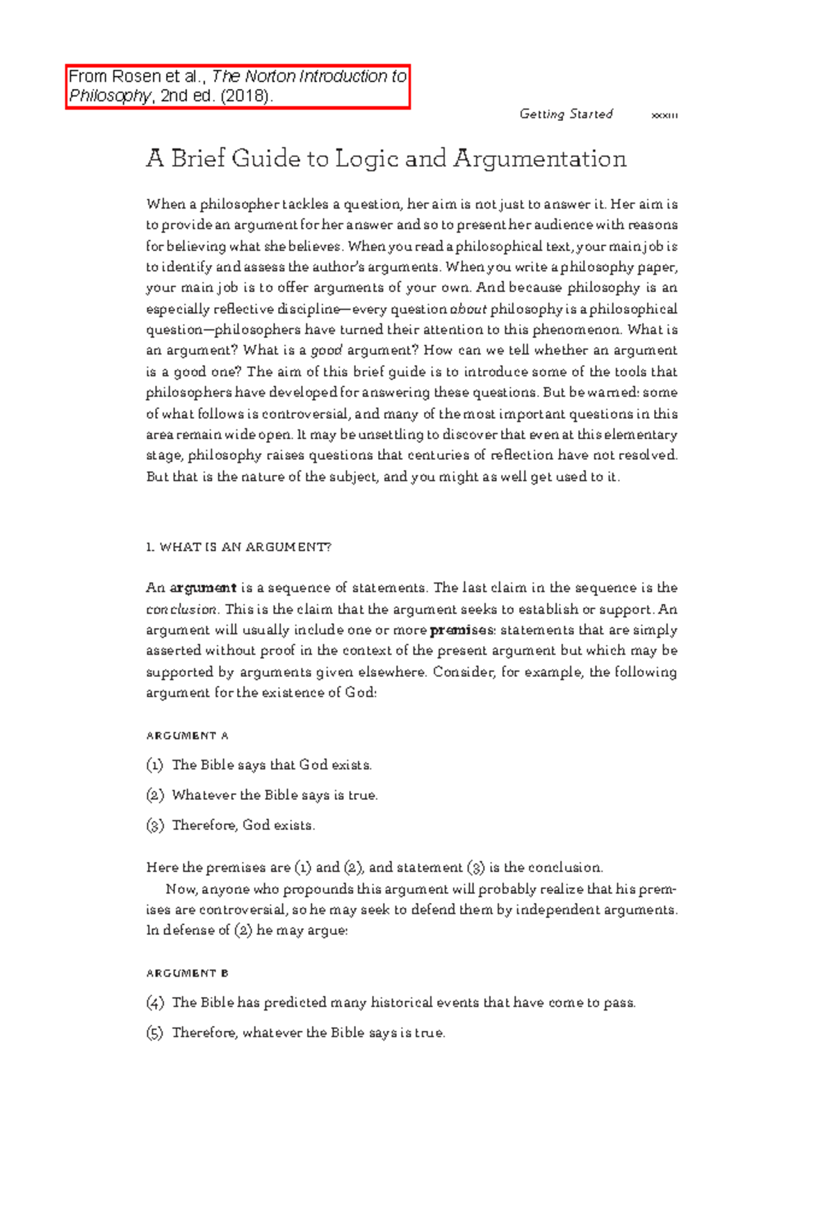 A Brief Guide to Logic and Argumentation in Philosophy (PHIL 101) - Studocu