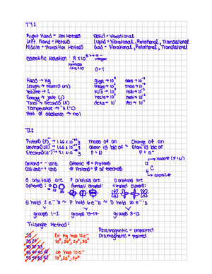 Gen Chem 1 - Final Exam Memorization Notes on Key Concepts - Studocu