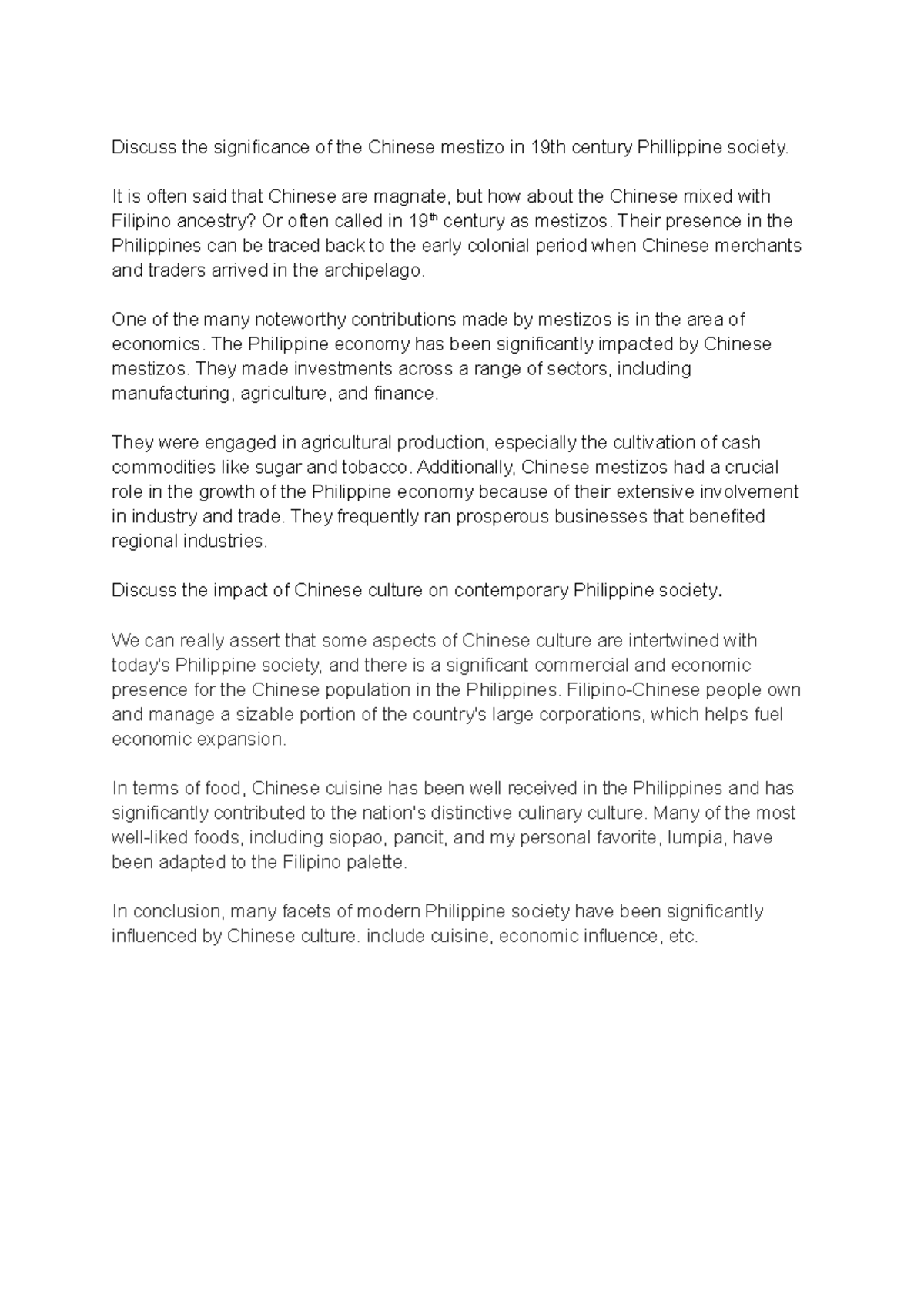 The Significance of the Chinese Mestizo in 19th Century PH Society ...