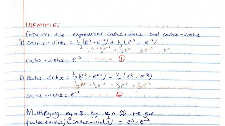 Identities and Osborne's Rule: Hyperbolic Functions Explained - Studocu