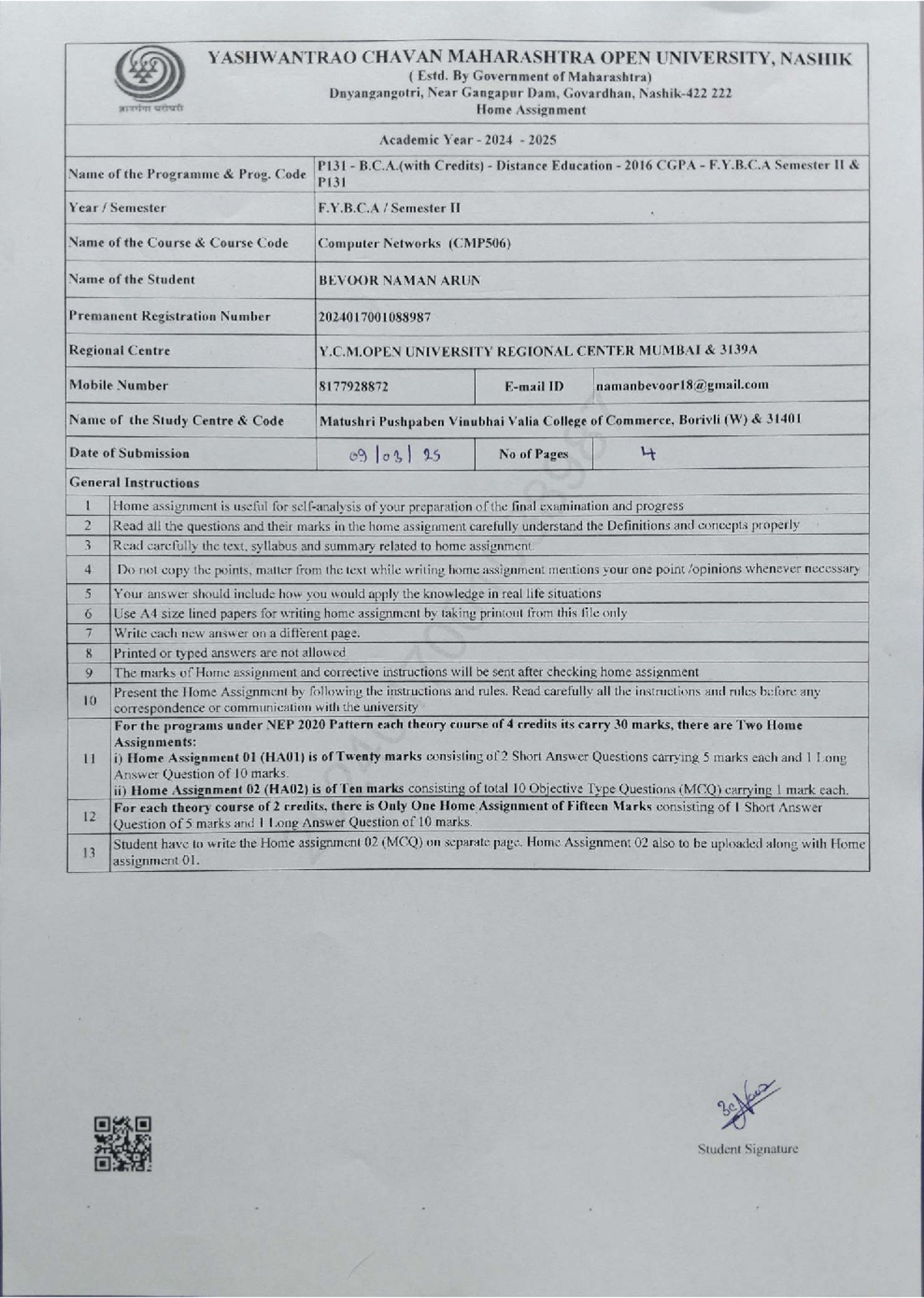 F.Y.B.C.A Semester II - Home Assignment on Computer Networks (CMP506) - Studocu