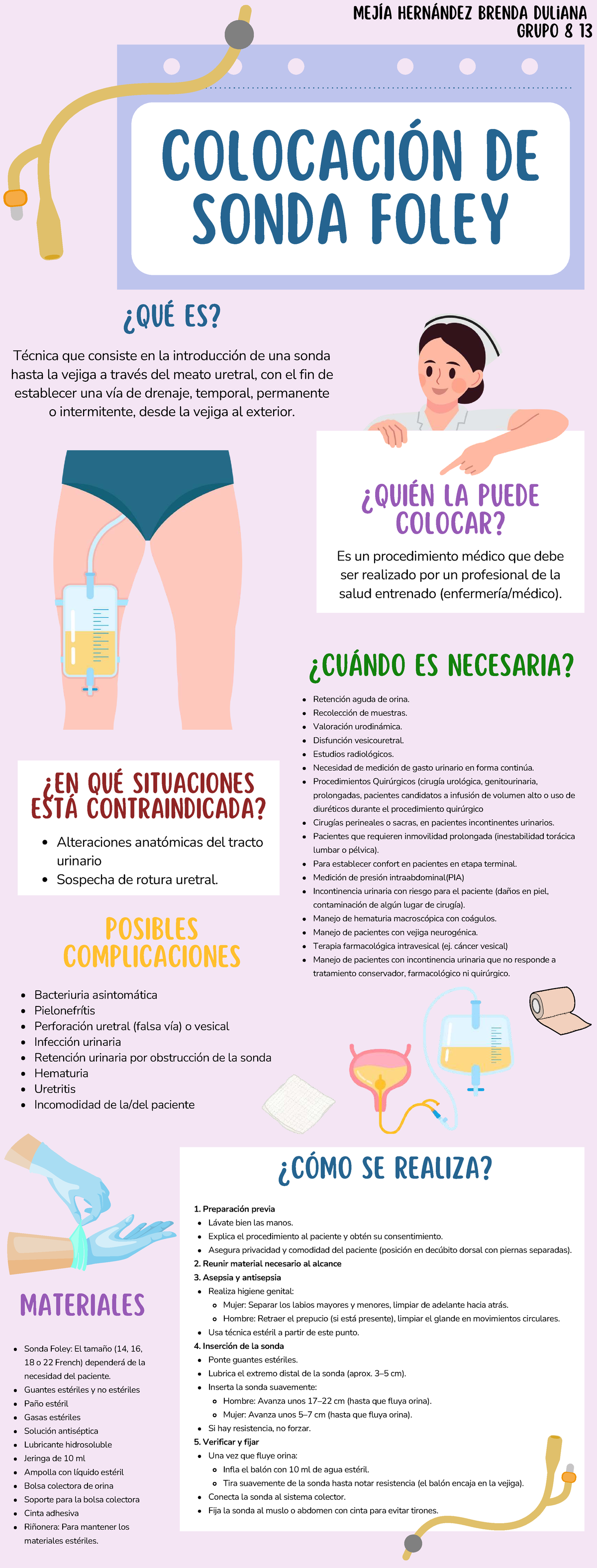 Colocación de Sonda Foley - Técnica y Procedimiento Médico - Studocu