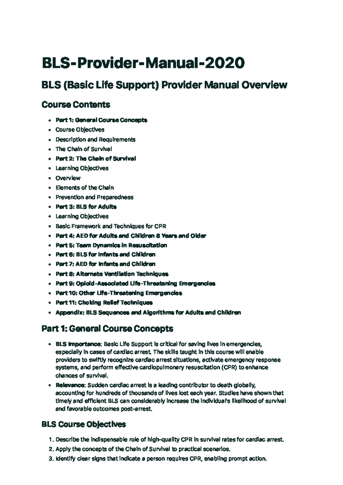 BLS-Provider-Manual- (unfinished 4) - BLS-Provider-Manual- BLS (Basic ...
