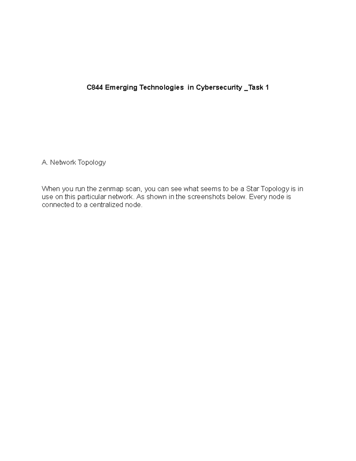 Task 1 - This is how the paper should look when you submit it. - C844 ...