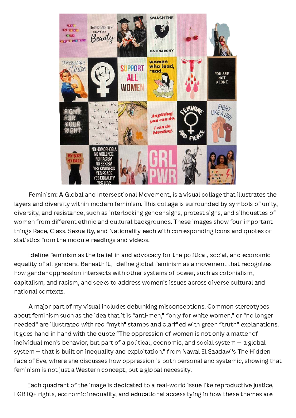 Feminism: A Global & Intersectional Movement Visual Collage - Studocu