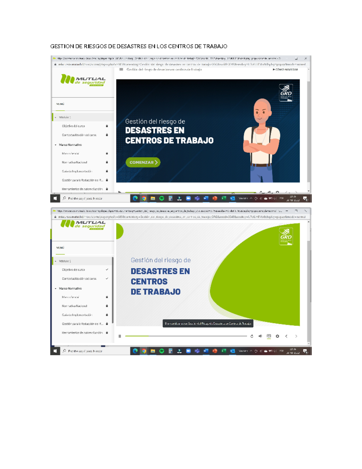 Gestion DE Riesgos DE Desastres EN LOS Centros DE Trabajo - prevencion de riesgos - Studocu