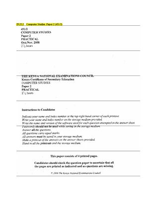 Form 2 Computer Studies Notes: Spreadsheet Components and Usage - Studocu
