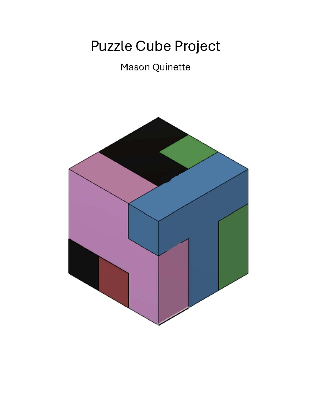 PLTW Puzzle Cube Project Portfolio by Mason Quinette - Studocu