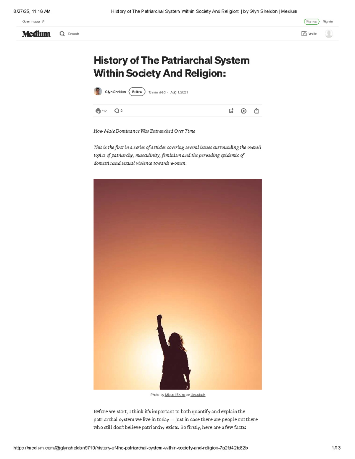 History of the Patriarchal System in Society and Religion: An Analysis ...