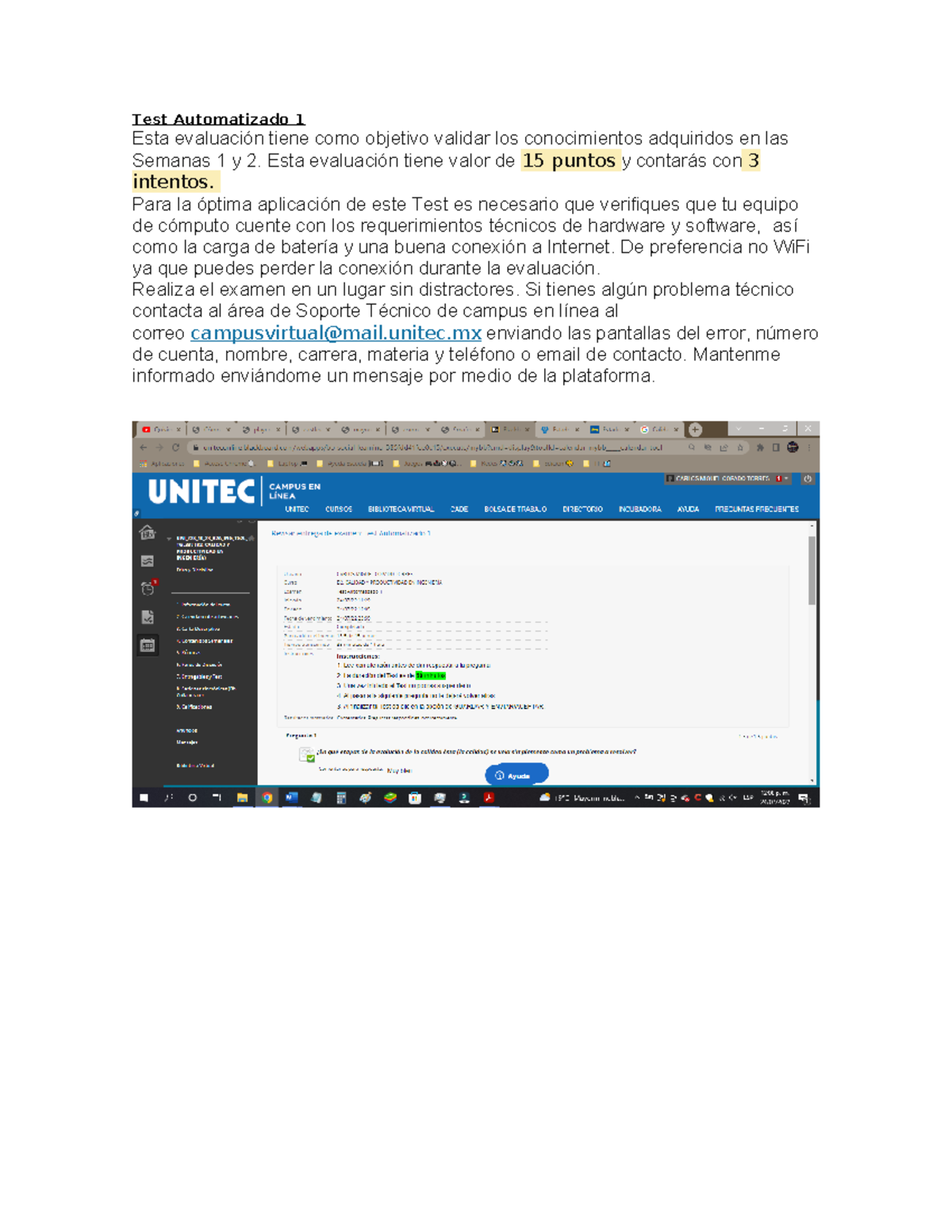 Test Automatizado 1 - Instrucciones y Recomendaciones para la ...