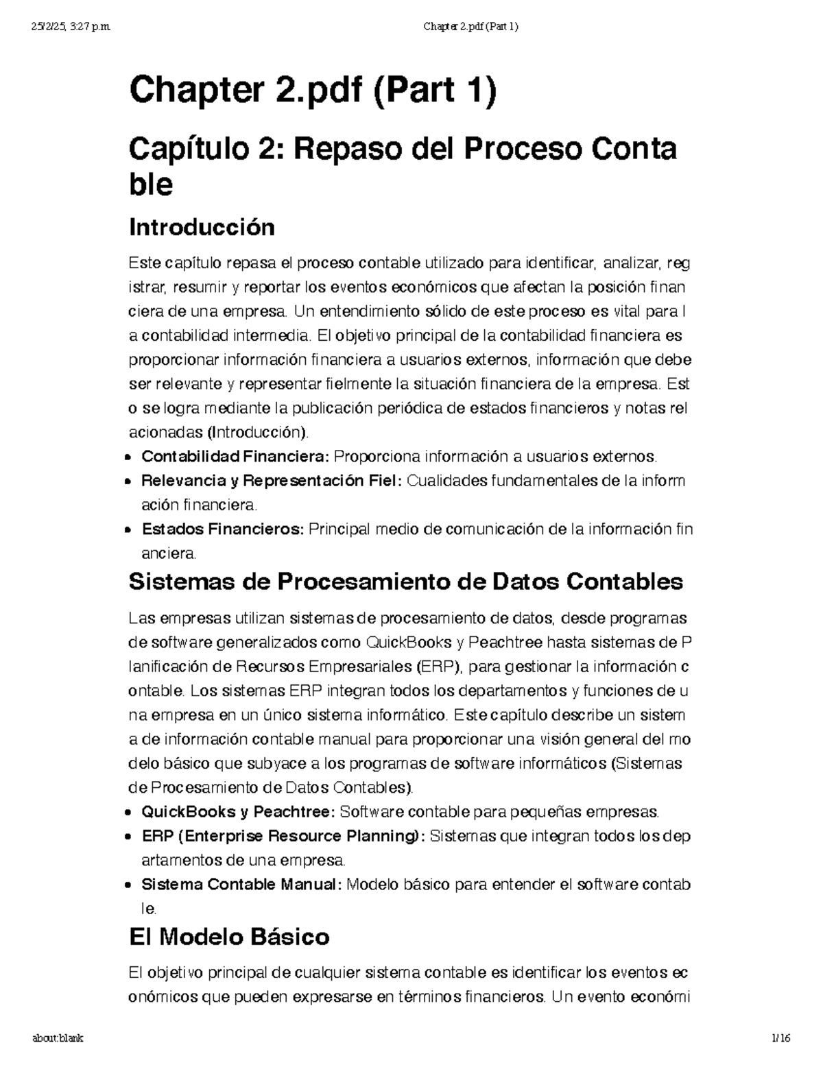 Chapter 2 Accounting Process.pdf (Part 1) - Chapter 2 (Part 1) Capítulo 2: Repaso del Proceso ...