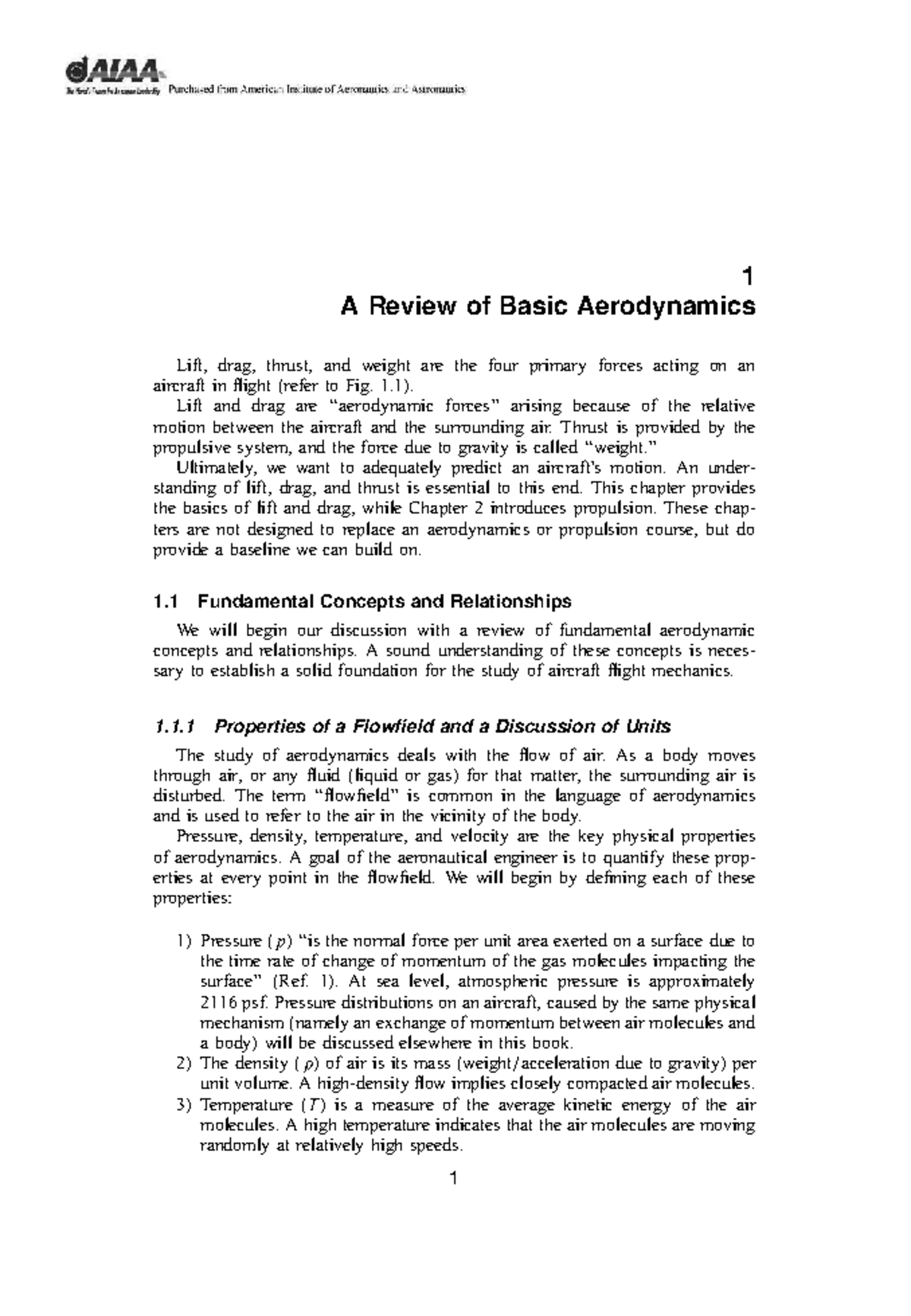 AER 101: Basics of Aerodynamics - Lift, Drag, Thrust, and Weight - Studocu