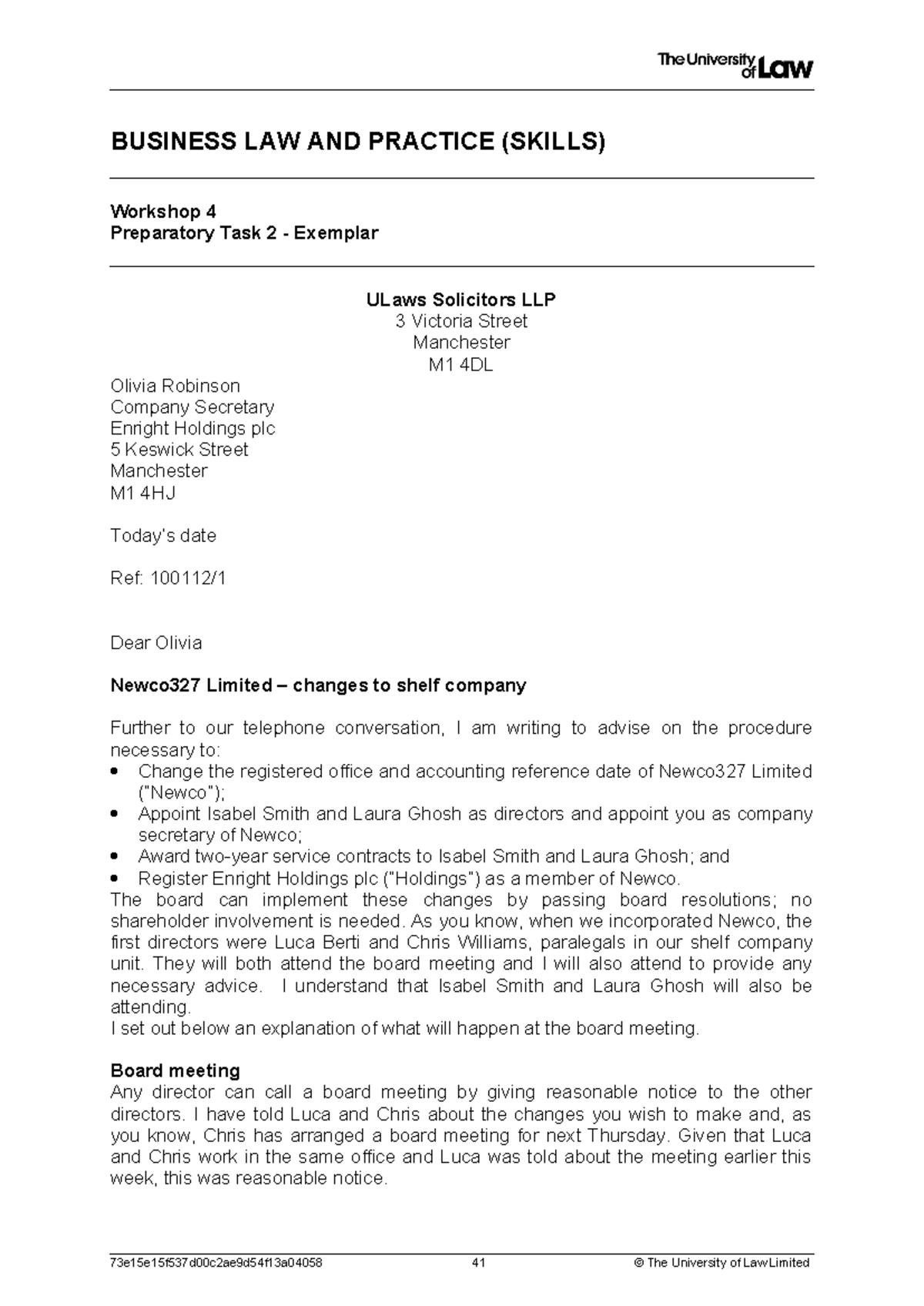 2425 blp ws04 ce02 preparatory task exemplar - BUSINESS LAW AND ...