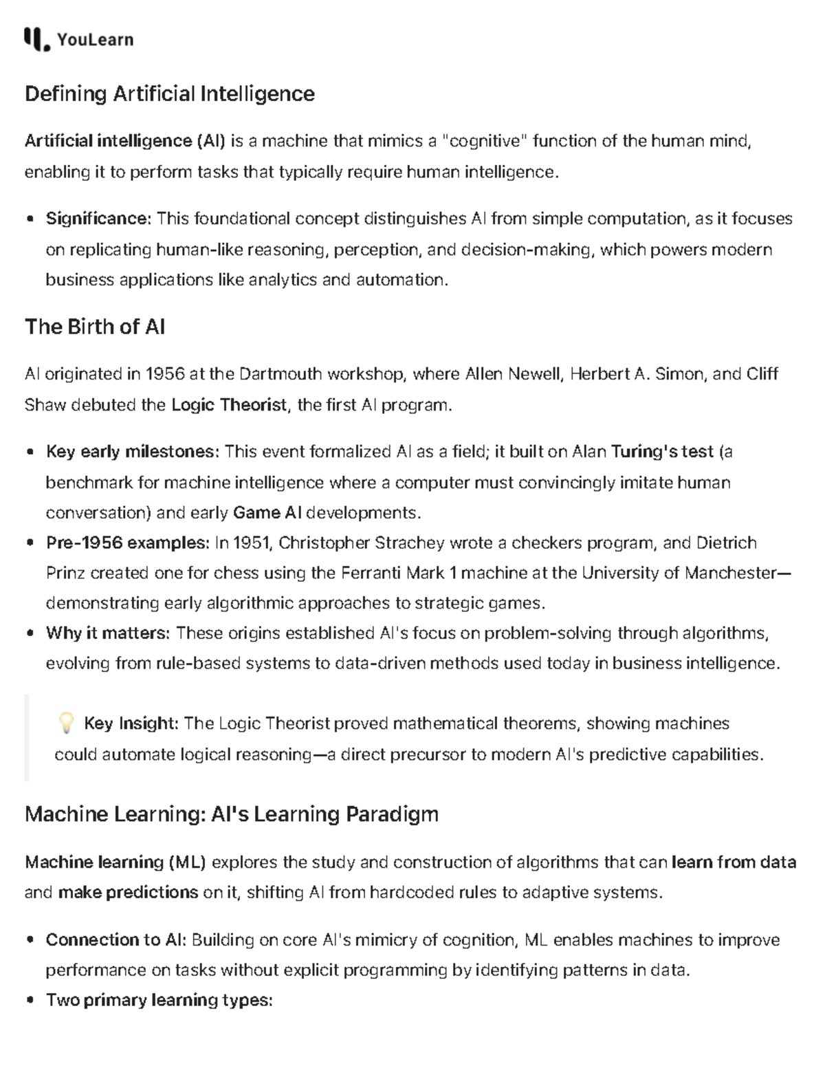 AI Fundamentals and Machine Learning Overview - Youlearn-summary 11 ...
