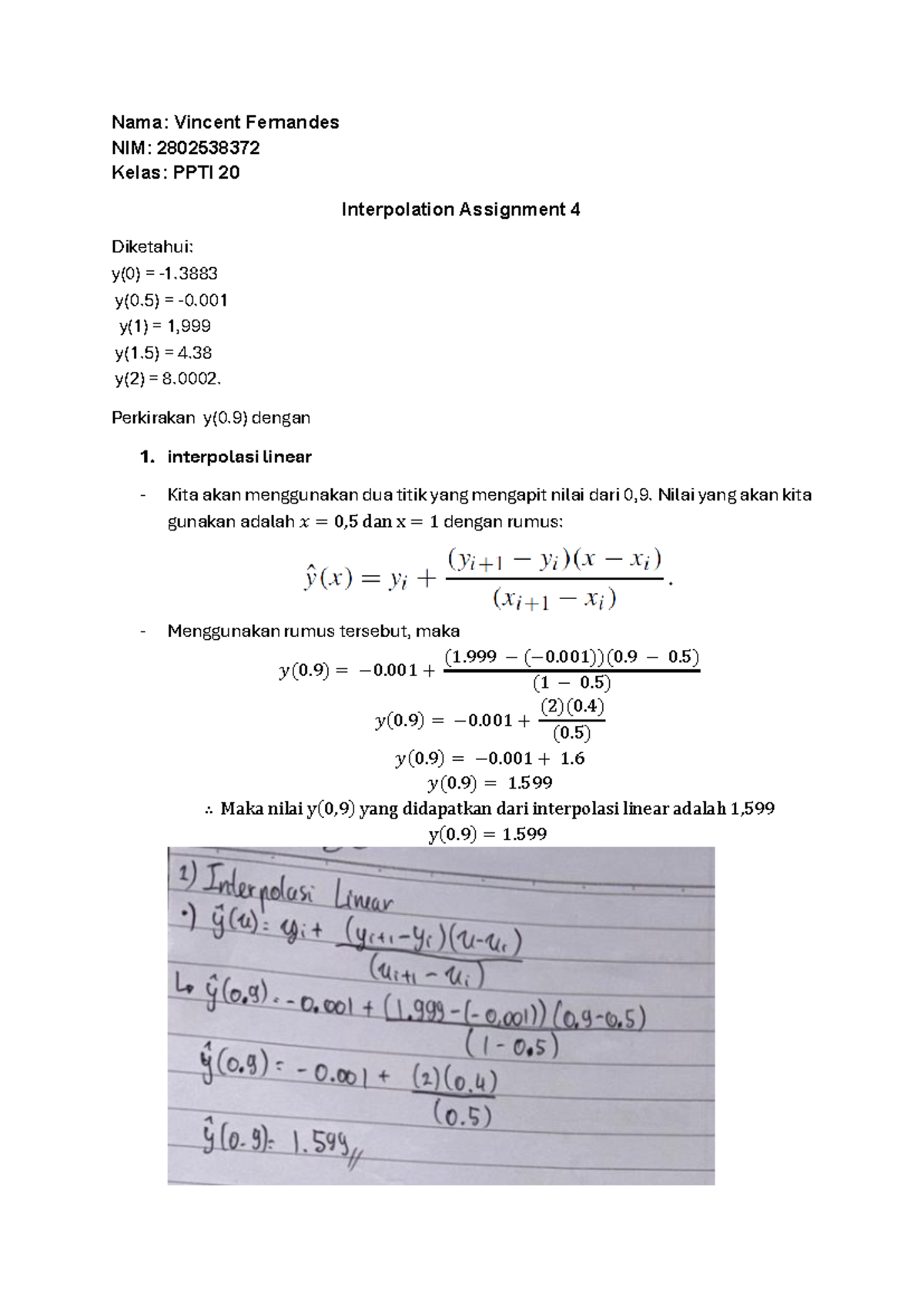 PPTI 20 Interpolation Assignment 4 - Vincent Fernandes (NIM: 2802538372 ...