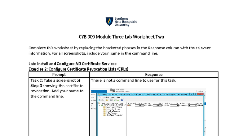 CYB 300 Module Three Lab Worksheet Two Cindy Abbott - CYB 300 Module ...