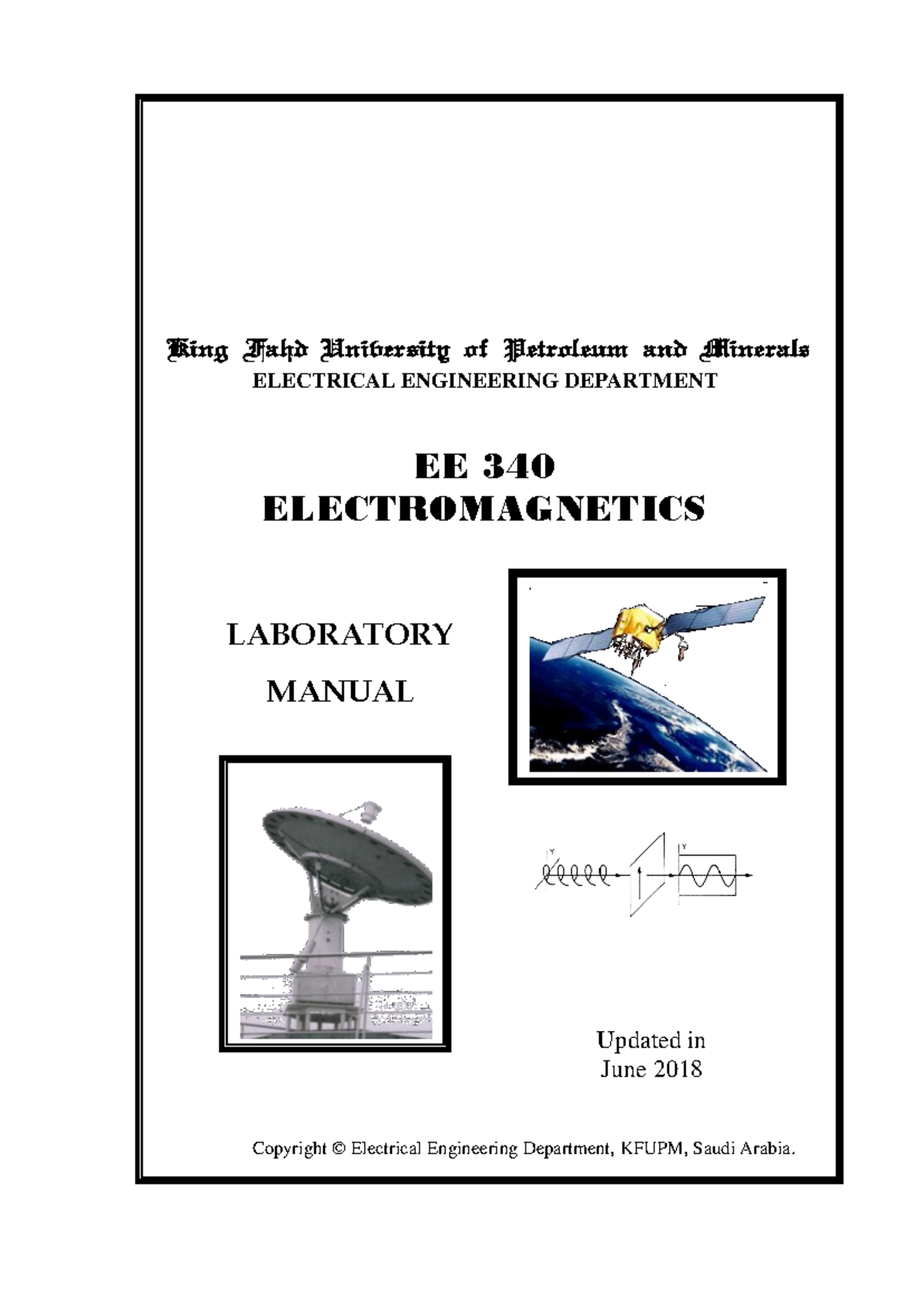 EE340 Lab Manual 2018 Electromagnetics - EE 340 ELECTROMAGNETICS ELECTRICAL ENGINEERING ...