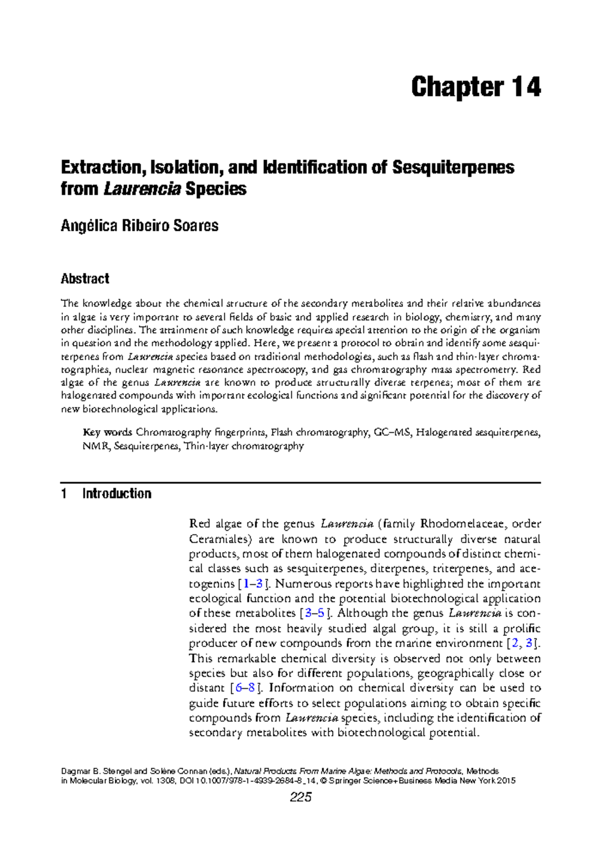 Extraction, Isolation, and Identification of Sesquiterpenes from ...