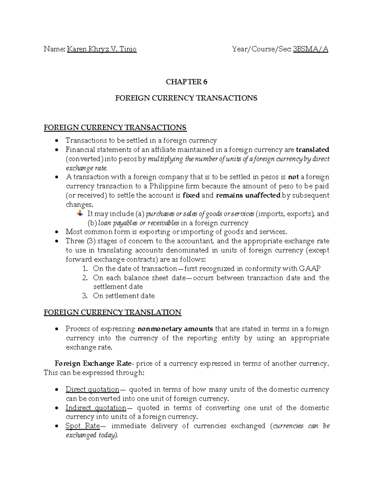 ABC Summary - ...... - Name: Karen Khryz V. Tinio Year/Course/Sec ...