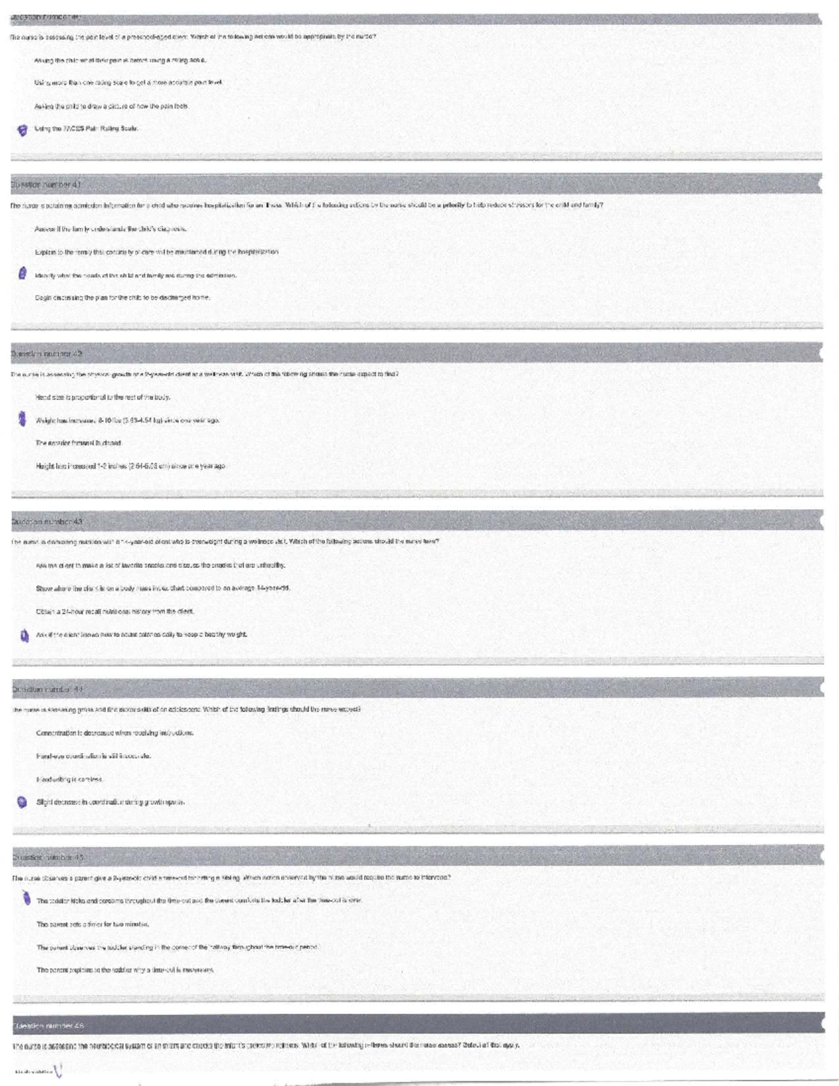 PEDS 101: Exam 1 Study Guide on Nursing Assessments and Interventions ...