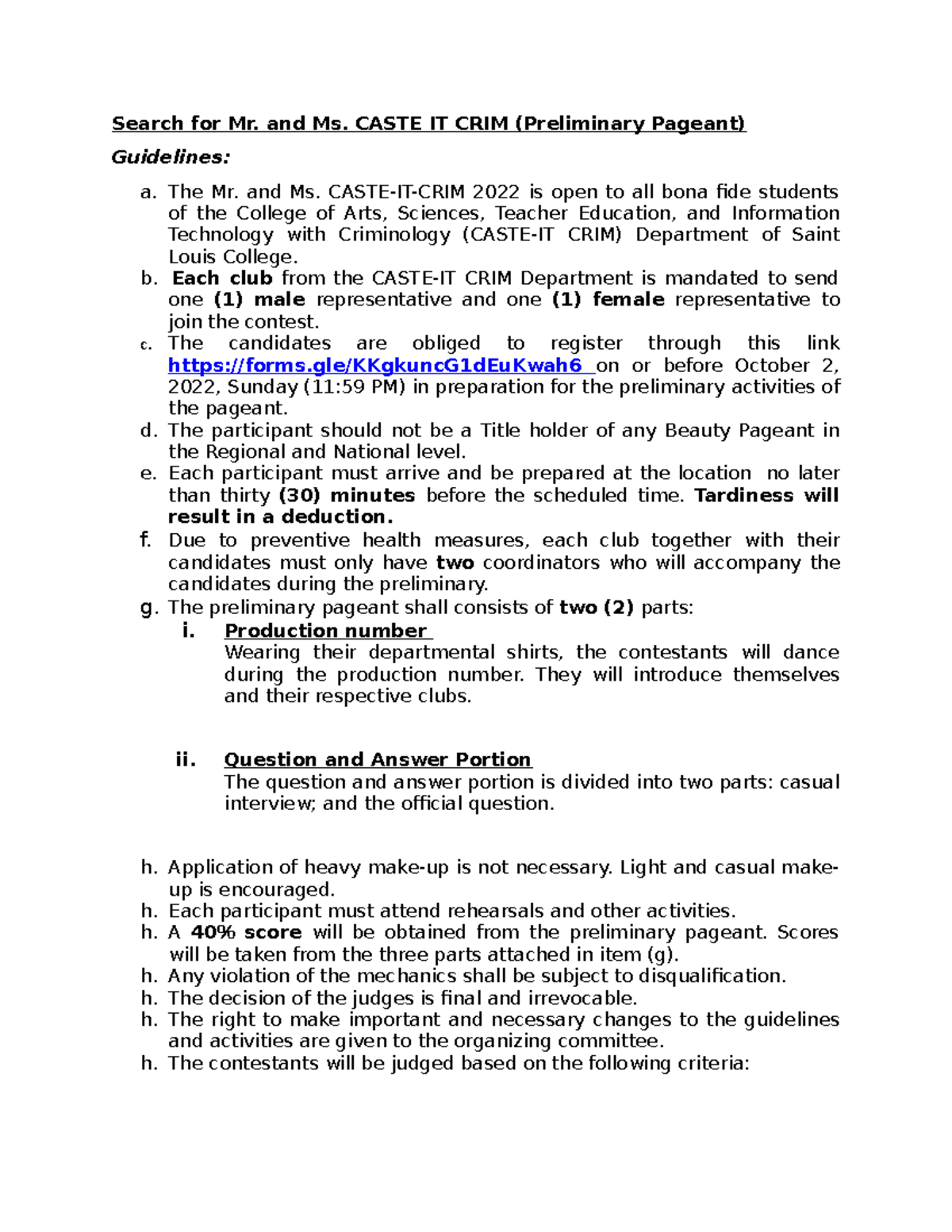 Pageant- Guidelines - Project management is the application of ...