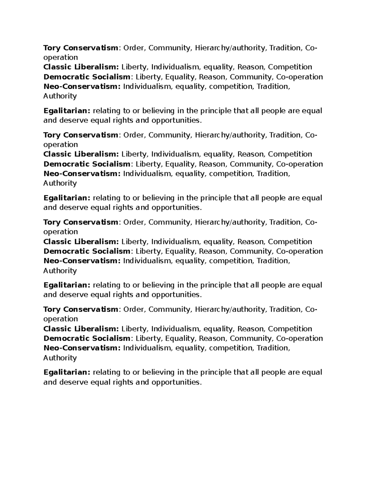 Political Ideologies: Tory Conservatism, Liberalism, and Socialism ...