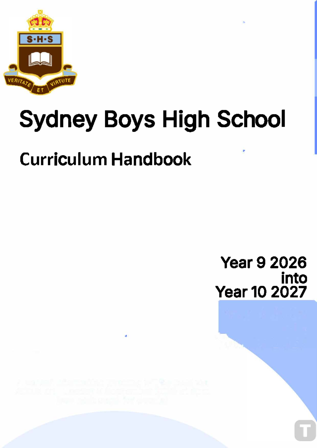 SBHS Year 9 Subject Selection Handbook 2026-2027 - Studocu