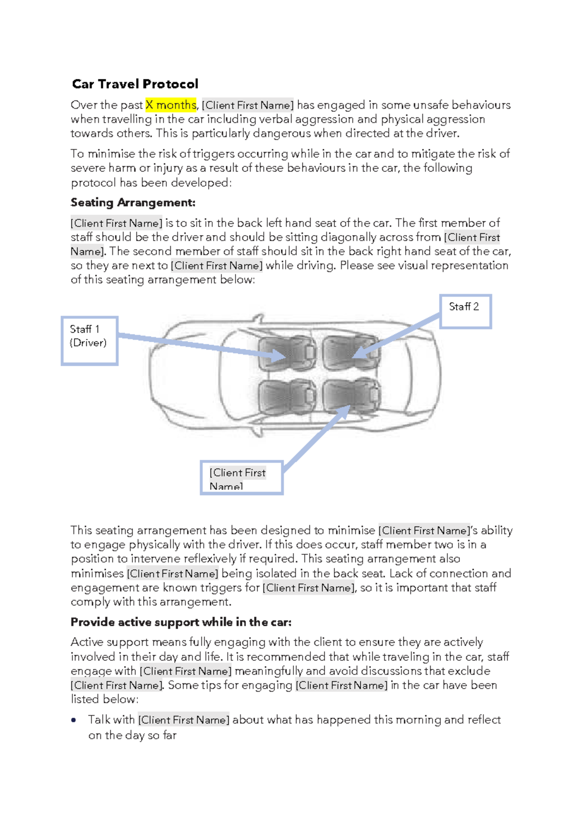 Car Travel Protocol: Safety Measures for Staff & First - Studocu